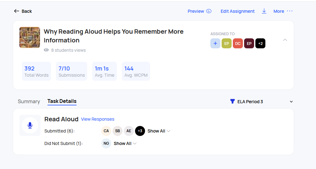 Task Details View – Readlee Support